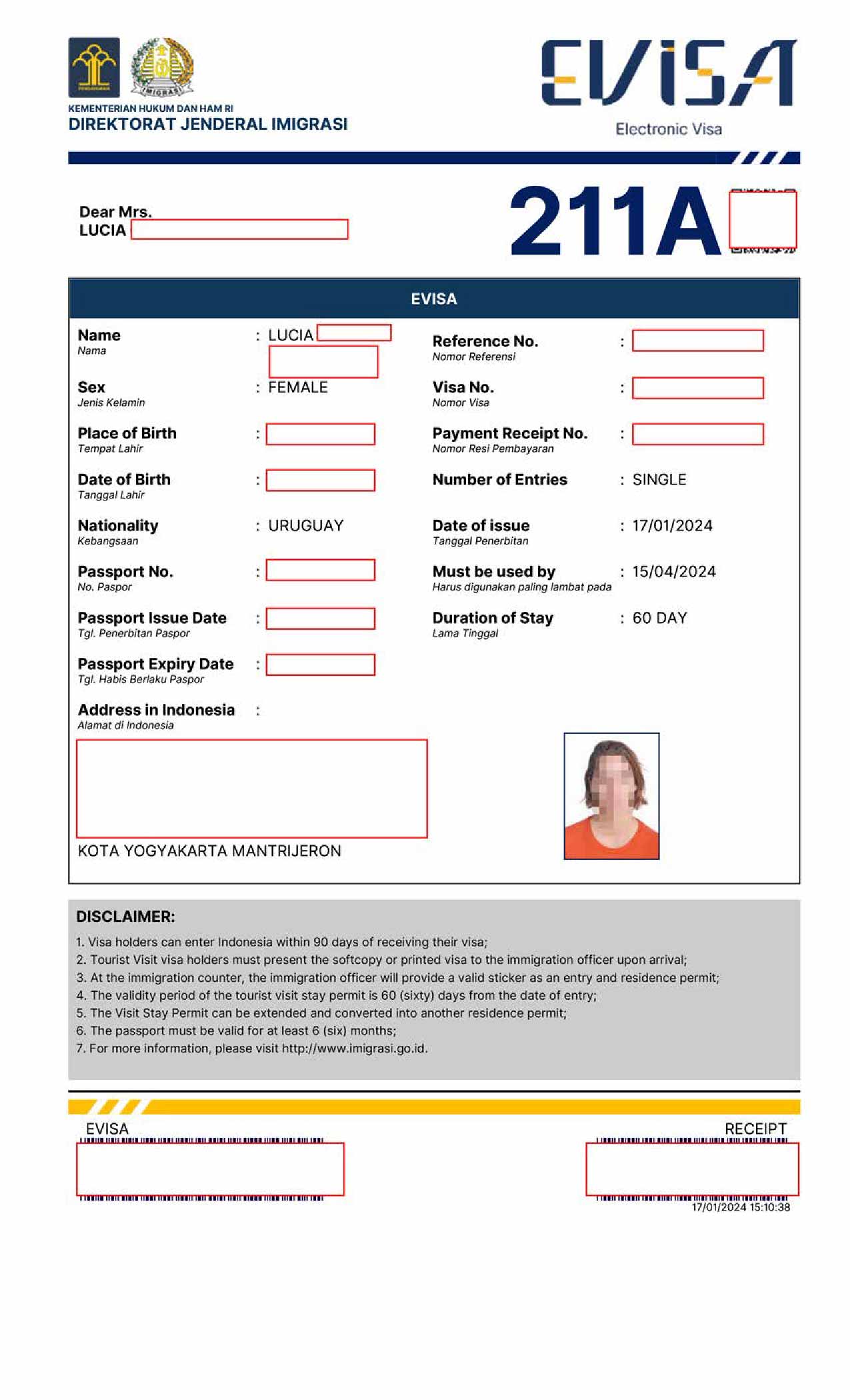 C1 Tourist Visa Single Entry Visa: Stay in Indonesia for 180 days!