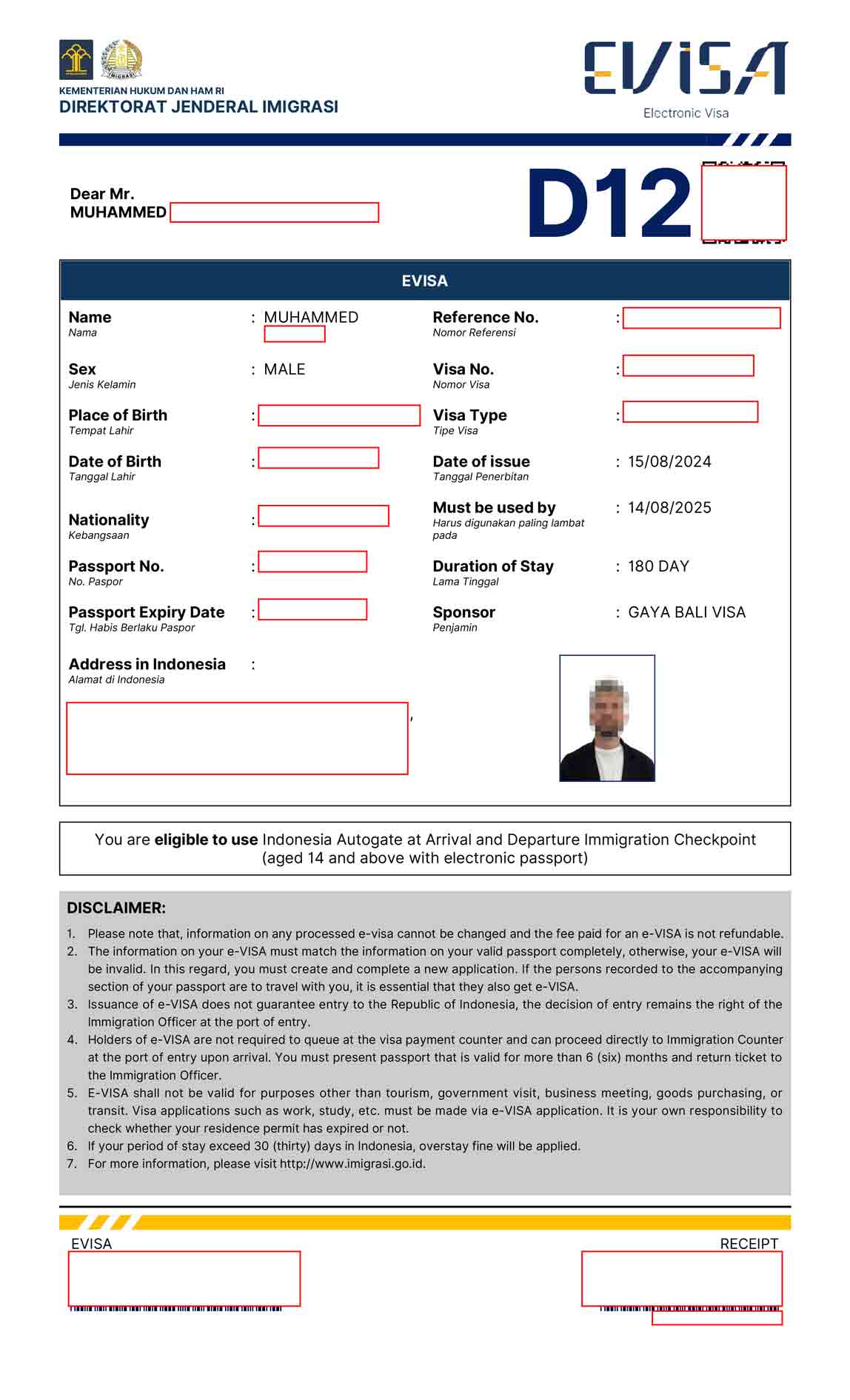 D12 Pre Investment Visa: Stay 180 total in Indonesia/Bali!